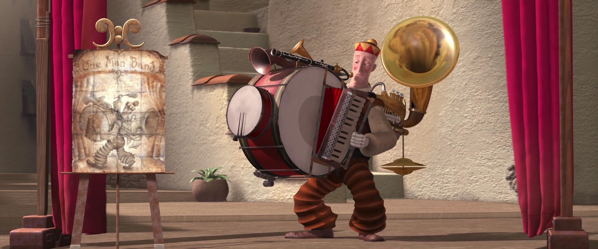 アニメ短篇映画「ワン・マン・バンド（One Man Band）」は少女が持つ1枚の金貨をめぐって繰り広げられる演奏合戦