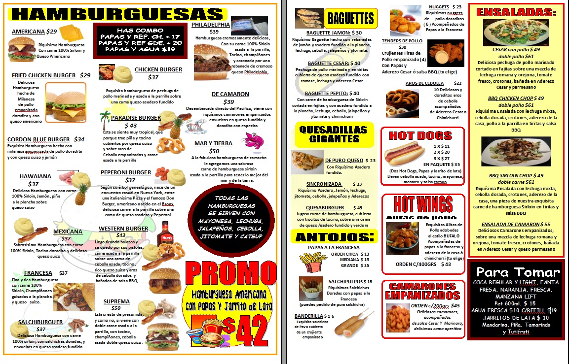 .: NUESTRO DELICIOSO MENU