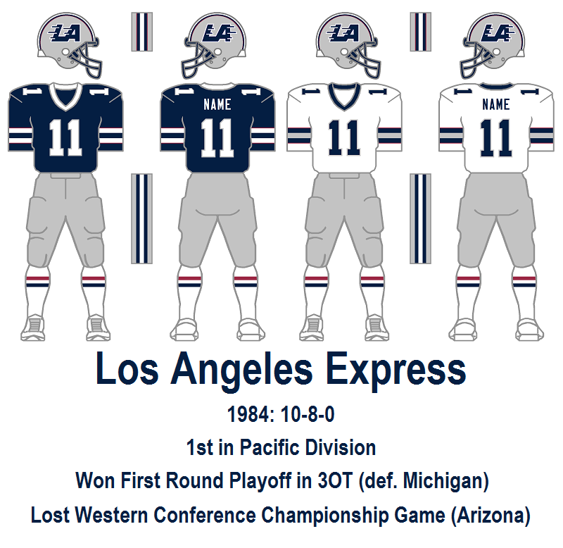 USFL Uniform Database Update Blog: 1983-84 Los Angeles Express