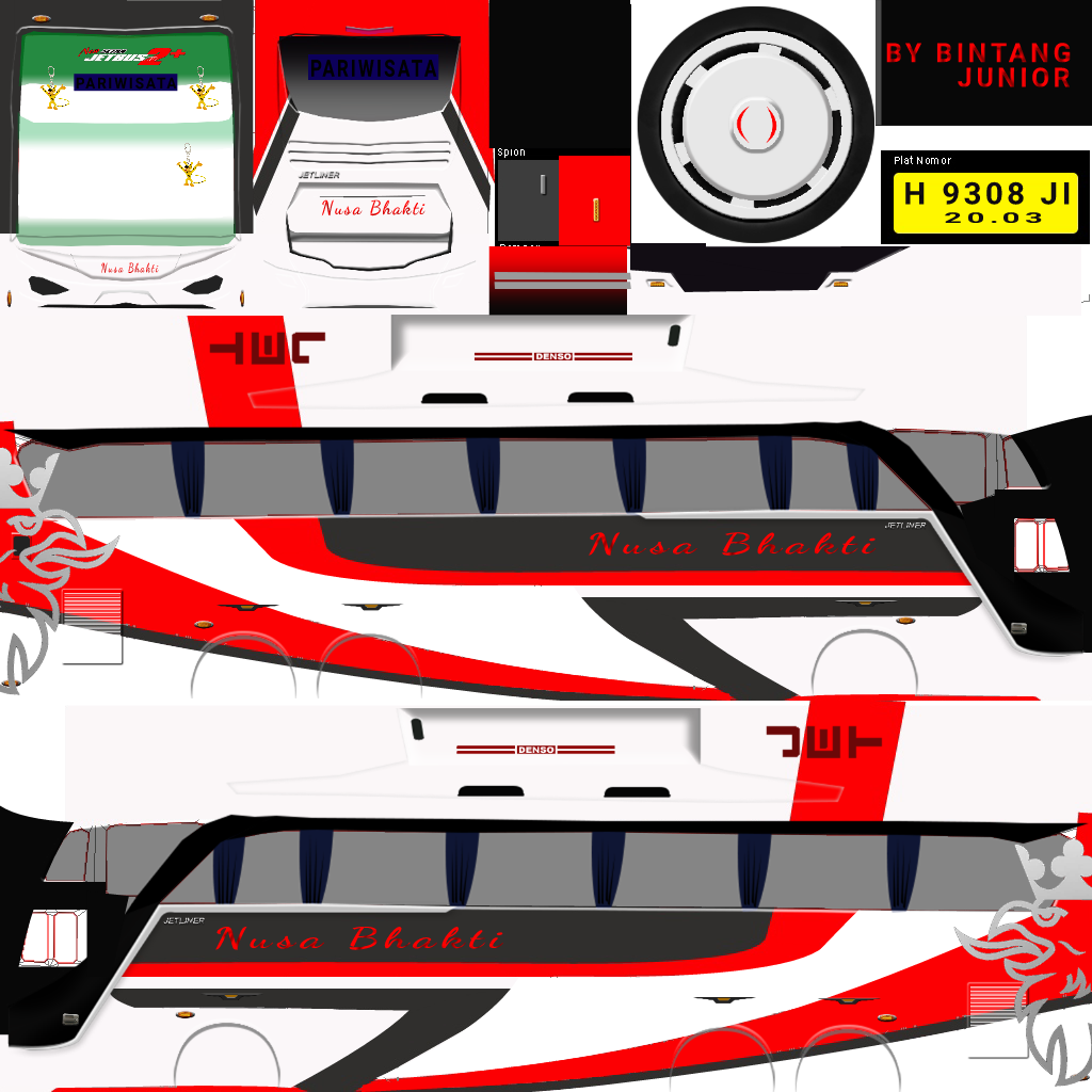 Livery PNG Jernih Bus Simulator Indonesia Part 1 - Skin Bus Simulator ...