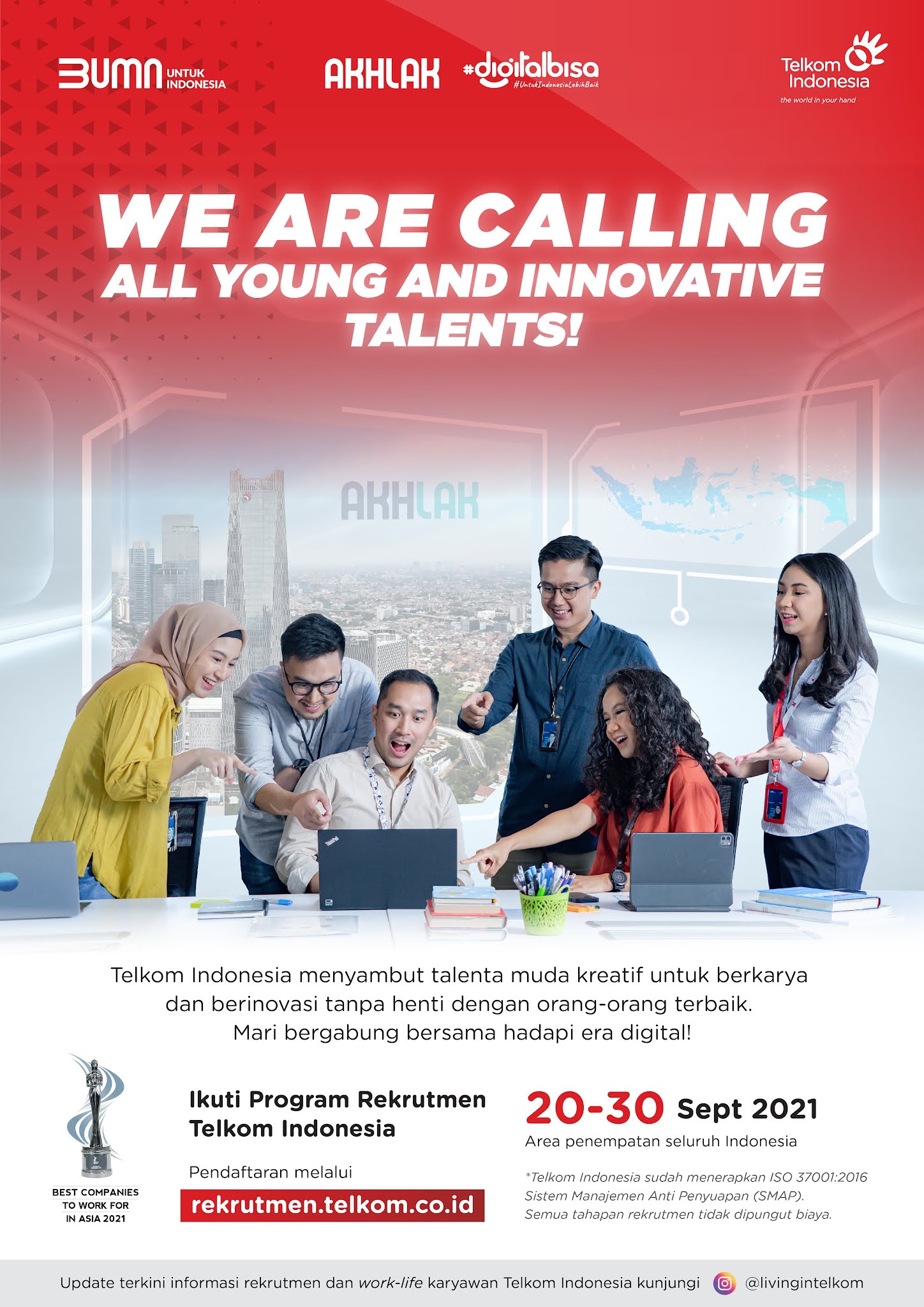 Rekrutmen Telkom Indonesia Fresh Graduate 2021 - Lowongan Kerja BUMN ...