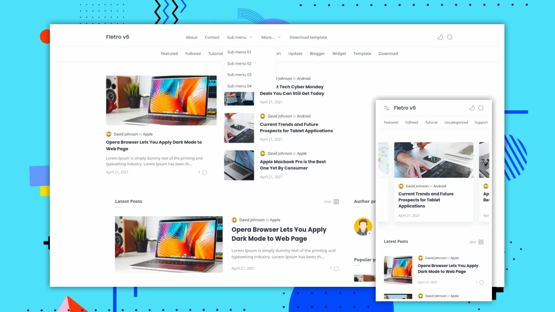 Fletro v6.0 ( All Bundle ) Premium Blogger Template