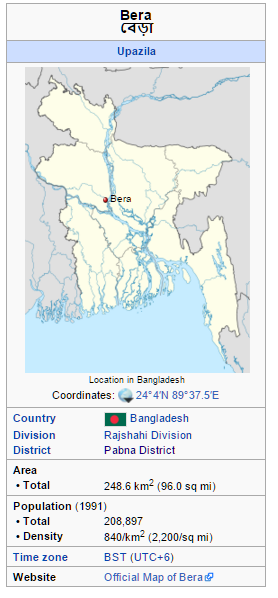 Pabna District: Bera Upazilla Details Of Pabna District