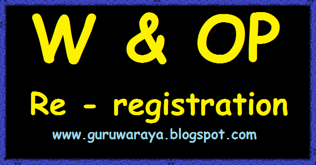 W & OP Re - registration - Teacher