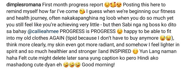 Insta Scoop: Dimples Romana Posts a Reminder of Her Fitness Journey ...