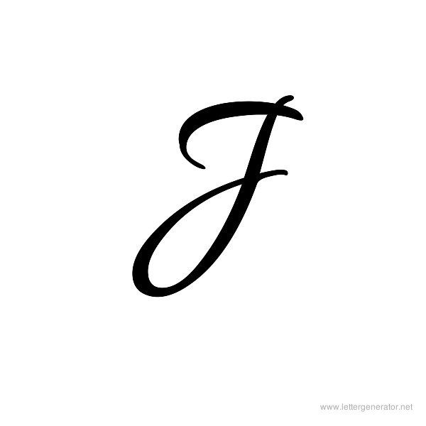 Fancy Cursive Letter J - Birthday Letter