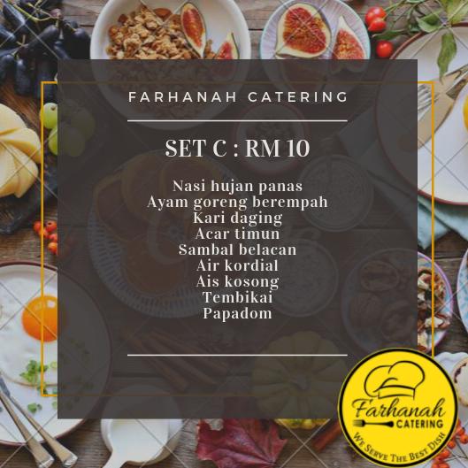 PAKEJ MENU FARHANAH CATERING