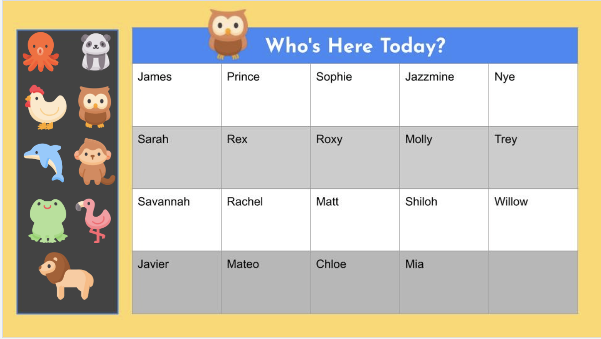 Learn Lead Grow: 3 Jamboard Templates for Attendance, Lunch Count, and ...