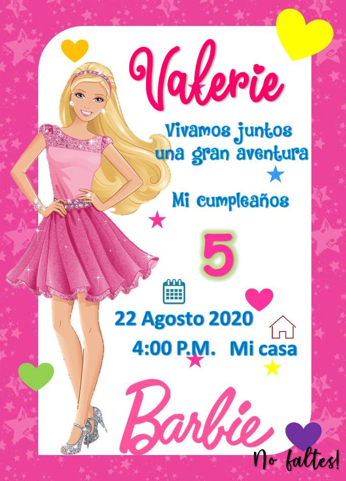 Invitación Barbie