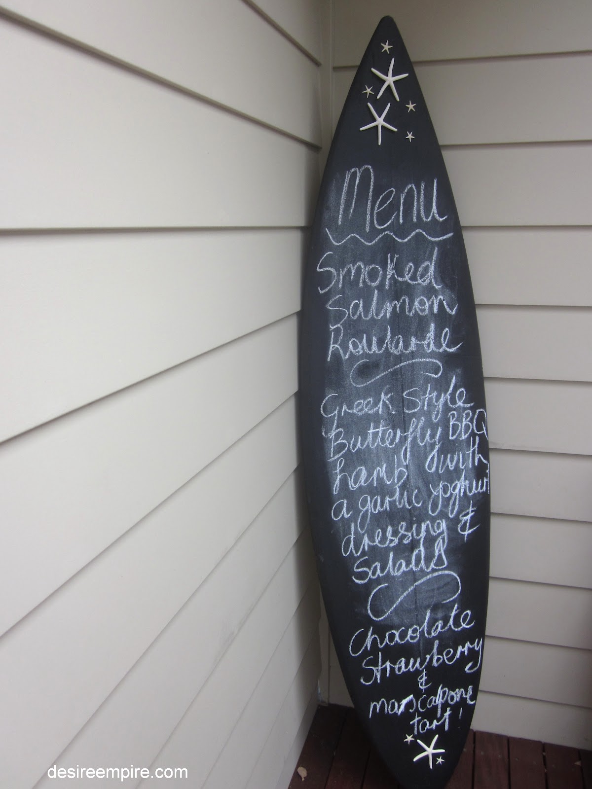 surfboard turned chalkboard - desire empire blog | Surfboard, Used ...