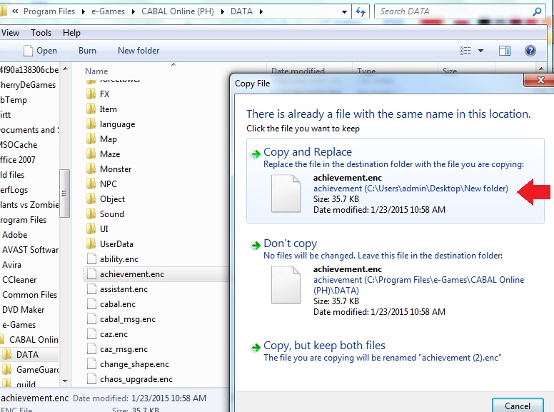 How to Share and Upload Cabal .ENC files through Facebook
