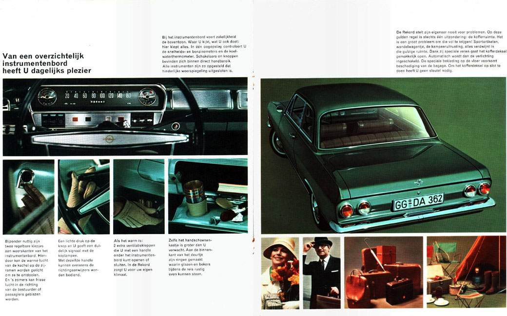 .: 1966. Opel Rekord. Brochure (Neederland)