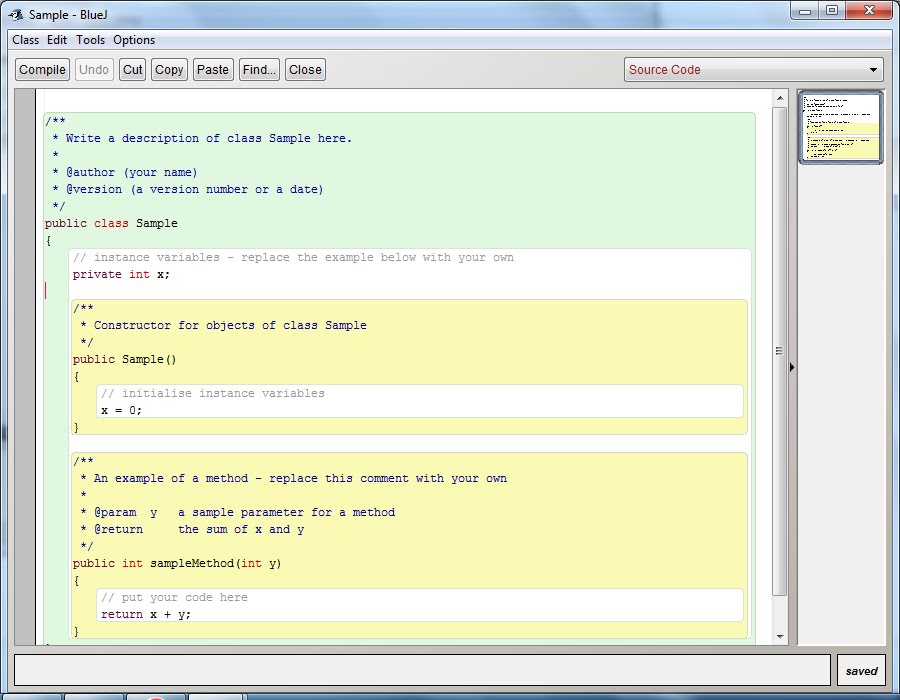 How to make program with Notepad/BlueJ