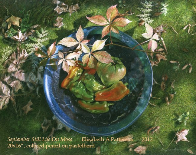 Liz Patterson Art Journal: September Still Life On Moss