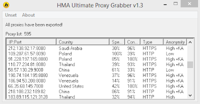 HMA Ultimate Proxy Grabber v1.3