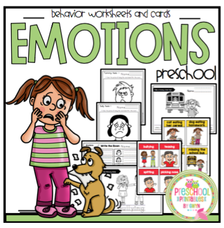 Emotions and Behavior Worksheets and Cards ~ Preschool Printables