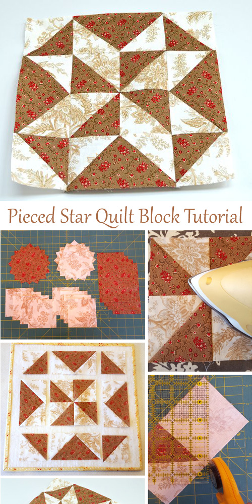 Pieced Star Quilt Block Tutorial ~ DIY Tutorial Ideas!