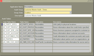 How to Enable Oracle E-Business Suite Audit Trail on Tables