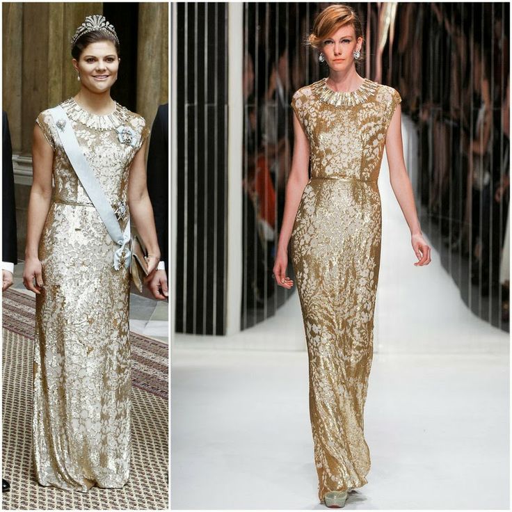 Crown Princess Victoria wears Jenny Packham Gown