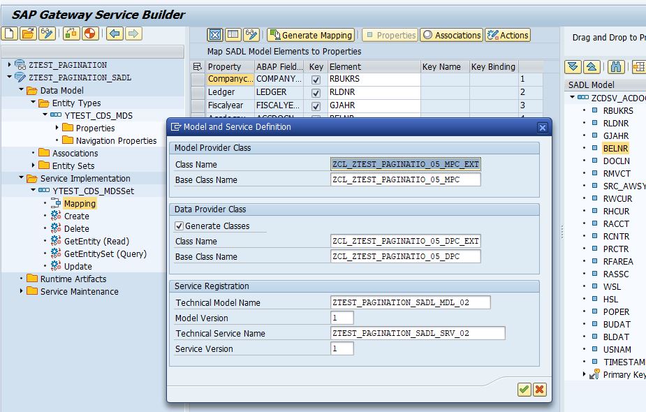 SAP ABAP Central: Creating OData API based on a Mapped Data Source