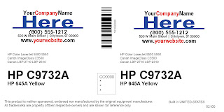 Color Labels On Demand: Unique Customer; With Common Label Requirements