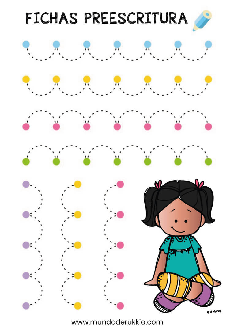 Fichas de Preescritura para Preescolar | Mundo de Rukkia
