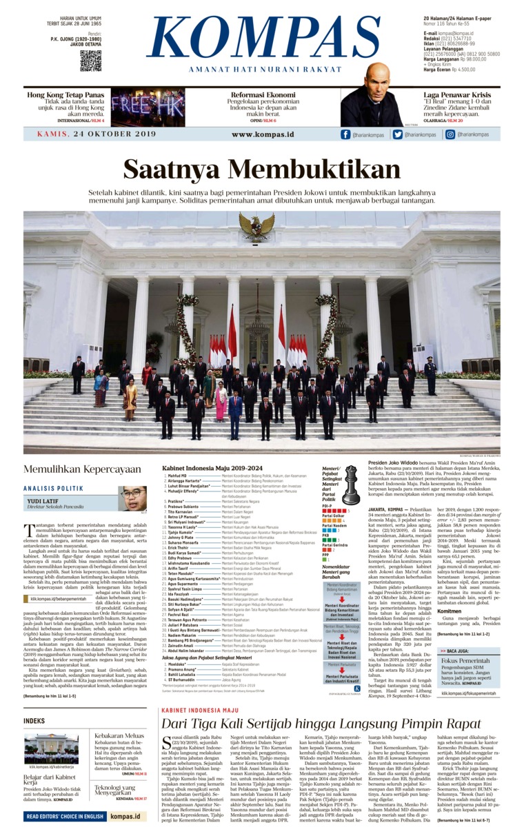 MY BLOG (Blog Ku): Jelang HUT Ke 55 Kompas - 20 Kover Koran Pilihan ...