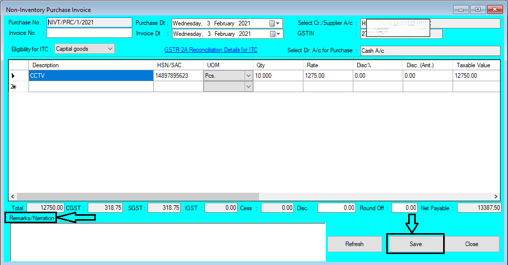 Non-Inventory Purchase Help Guide