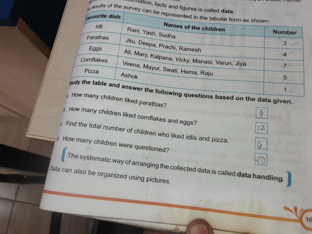 Grade 3 Sub: Math Ch No 13 Data Handling Ex 13.1 and 13.2