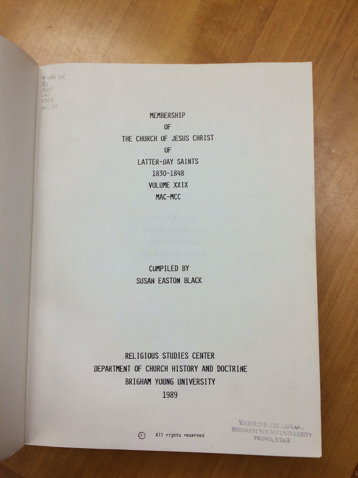 Rejoice, and be exceeding glad...: Records of Early LDS Church Membership