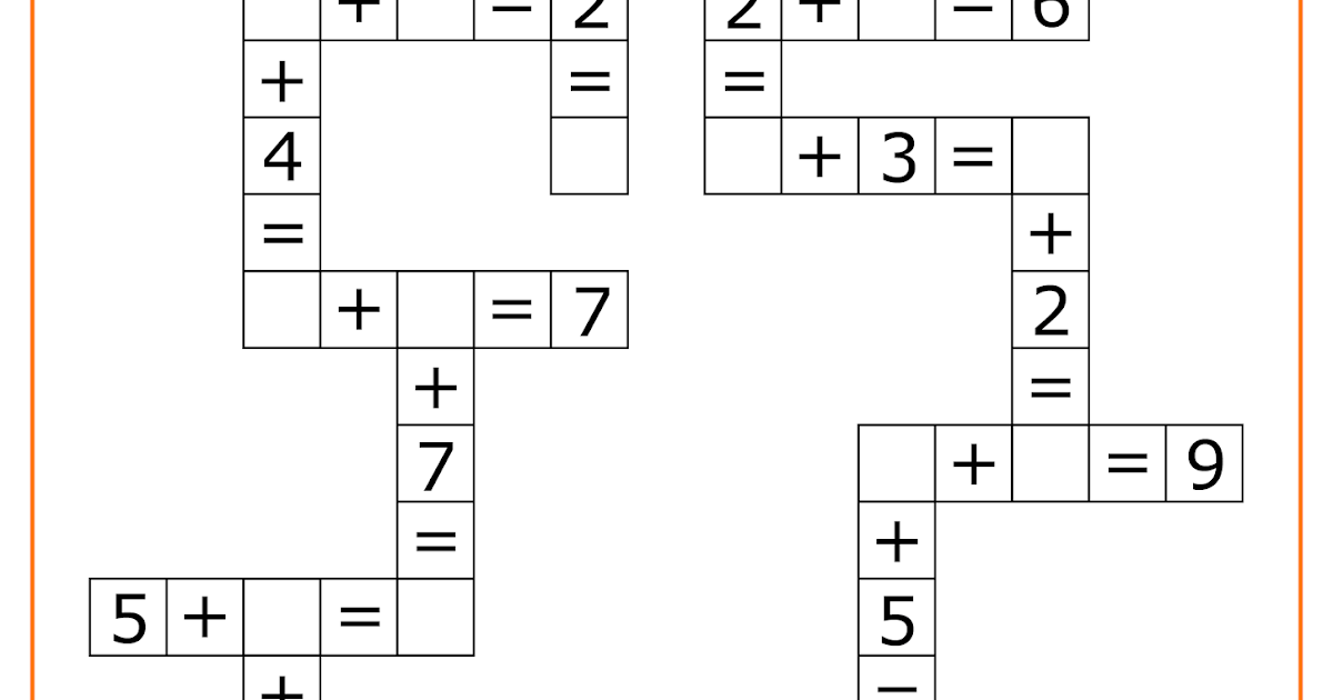 Planeti i femijeve: Fjalëkryqe matematike me mbledhje dhe zbritje