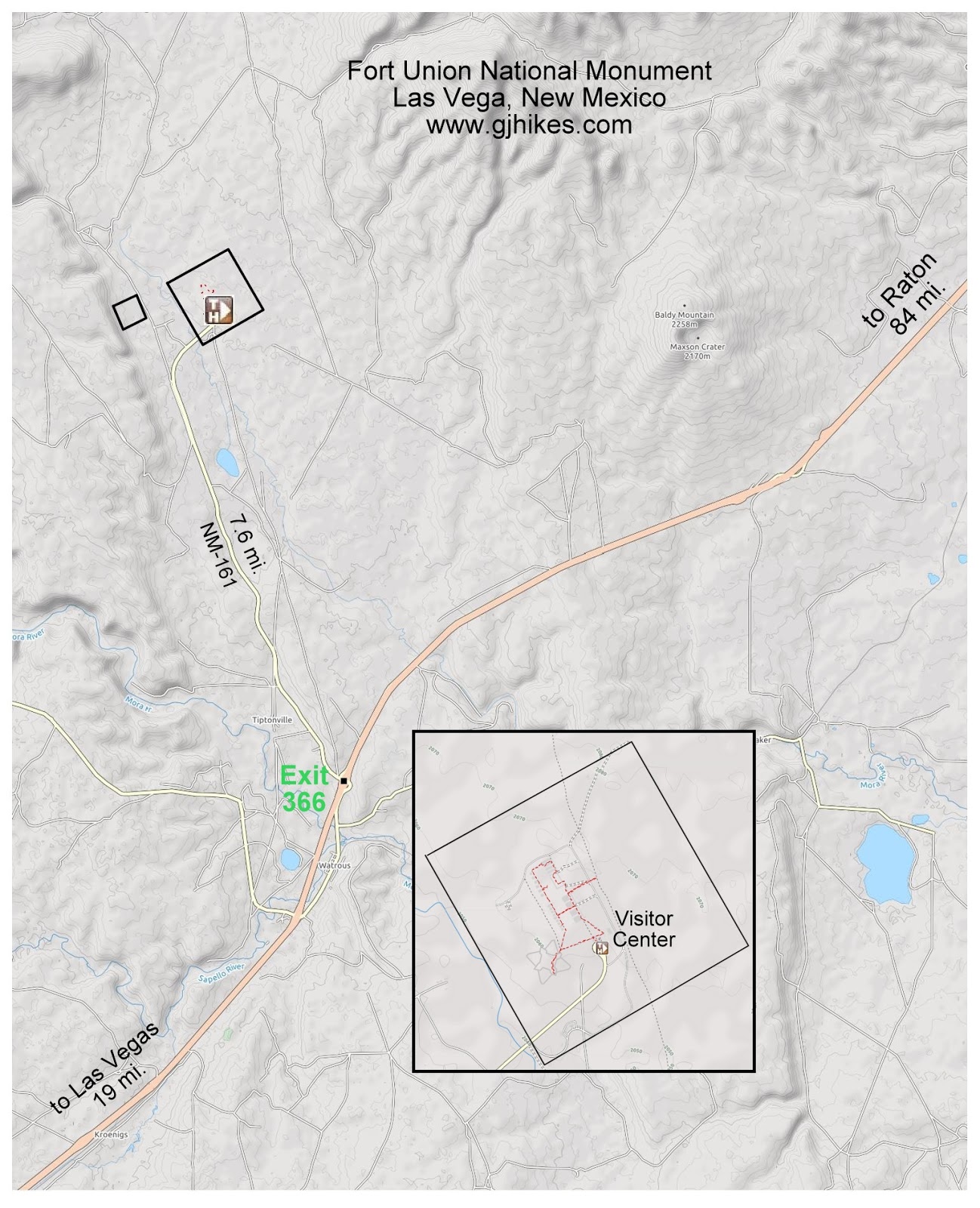 gjhikes.com: Fort Union National Monument