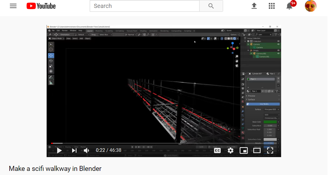 Mc2 Is Backup Make A Sci Fi Walkway In Blender 3d