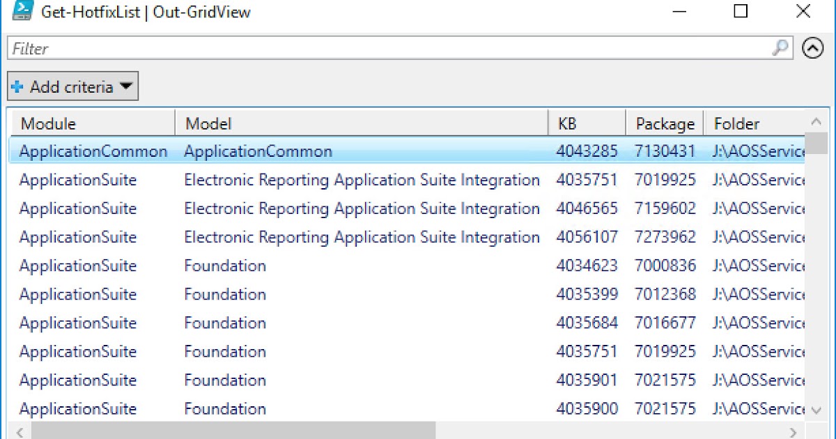 Yet Another Dynamics AX Blog: List hotfixes using PowerShell in D365FO ...