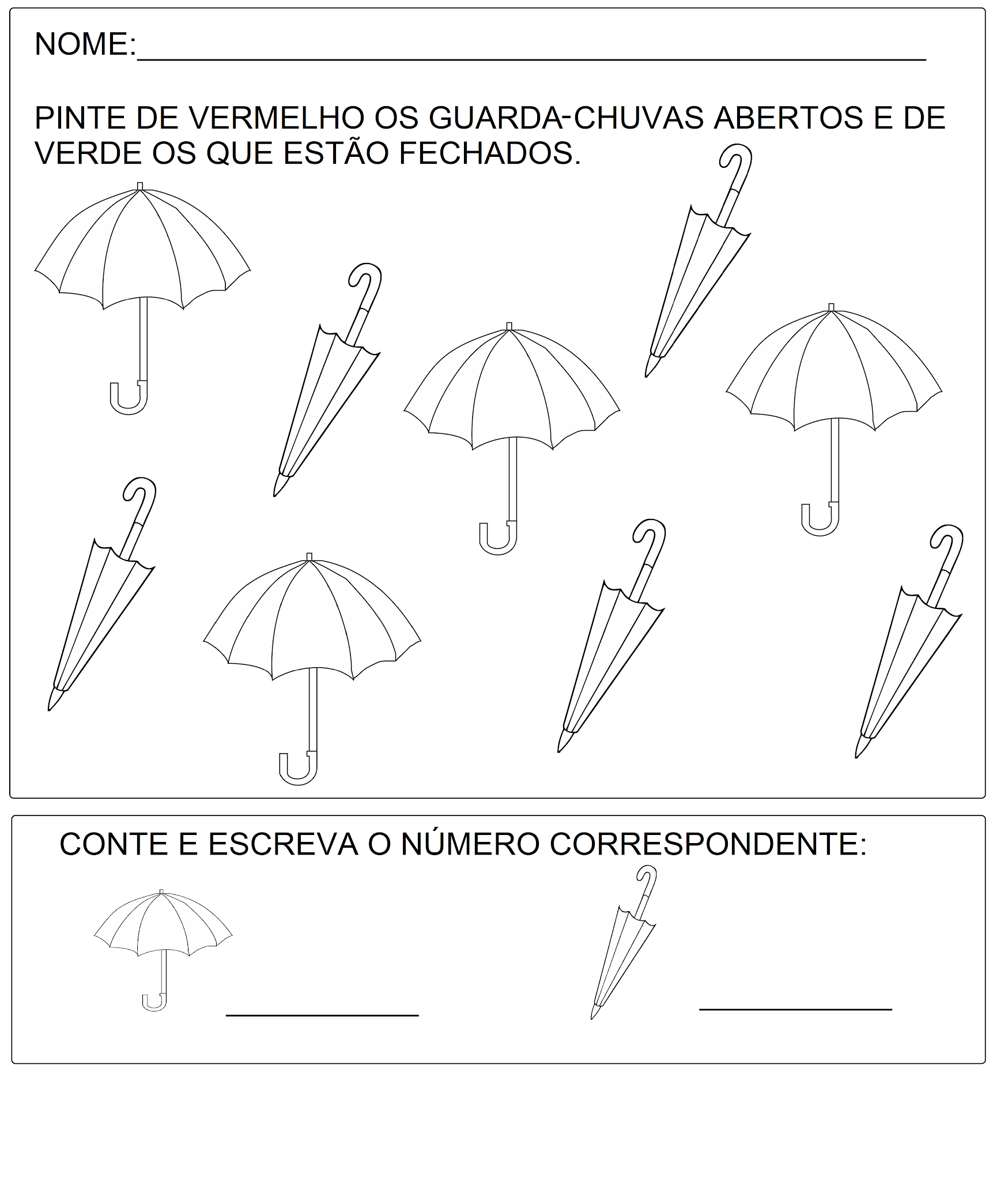 Atividades Aberto E Fechado Educação Infantil - RETOEDU