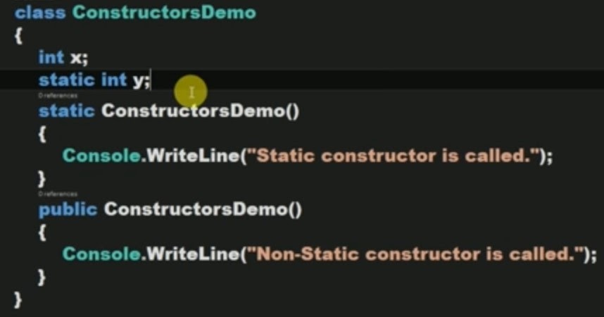 Constructors Part 4 Static Constructors Vs Non Static Constructor ~ Computer Languages