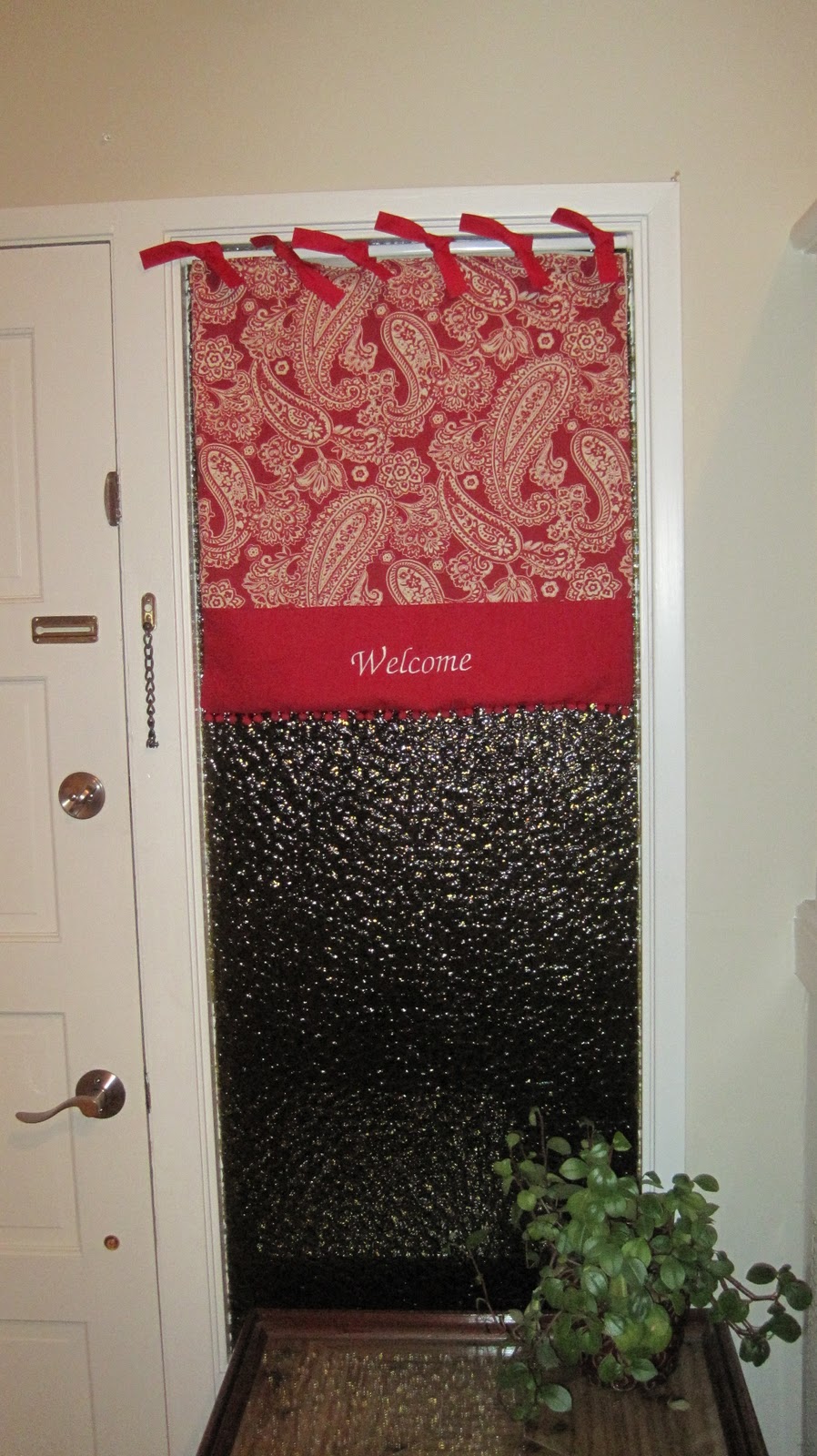 Whimsy Space: Holiday Curtain-Welcome