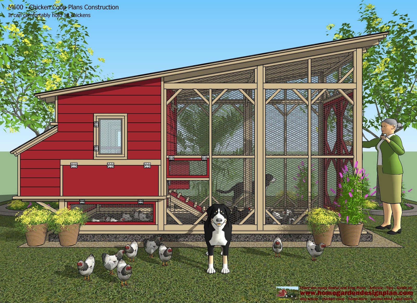 Chcken Coop: M600 Chicken Coop Plans Construction Chicken Coop Design ...
