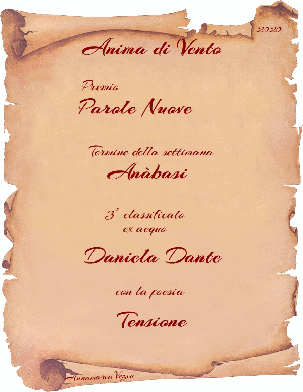 Il Giardino di Calliope: "Tensione" di Daniela Dante