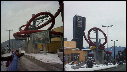 Sabrina Burnham: Double Upside Down Loopty Loop Waterslide!