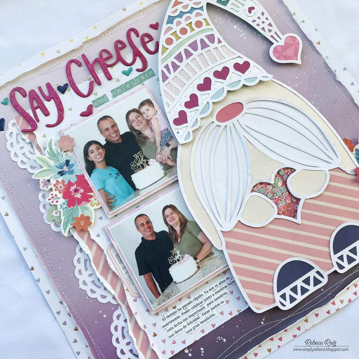 Say Cheese and Celebrate Layout - Simply Rebeca