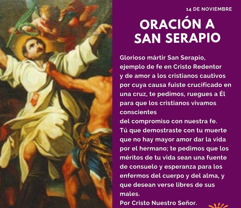 Poesías, oraciones, cuentos...: ORACIÓN A SAN SERAPIO