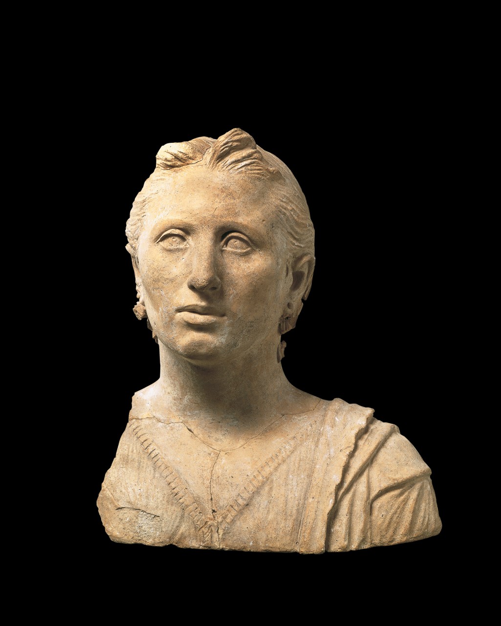 Etruscan female bust from Cerveteri 300-250 BCE