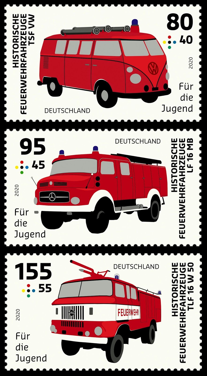 GULFMANN STAMPS WORLD: GERMANY ~ German Fire Engines