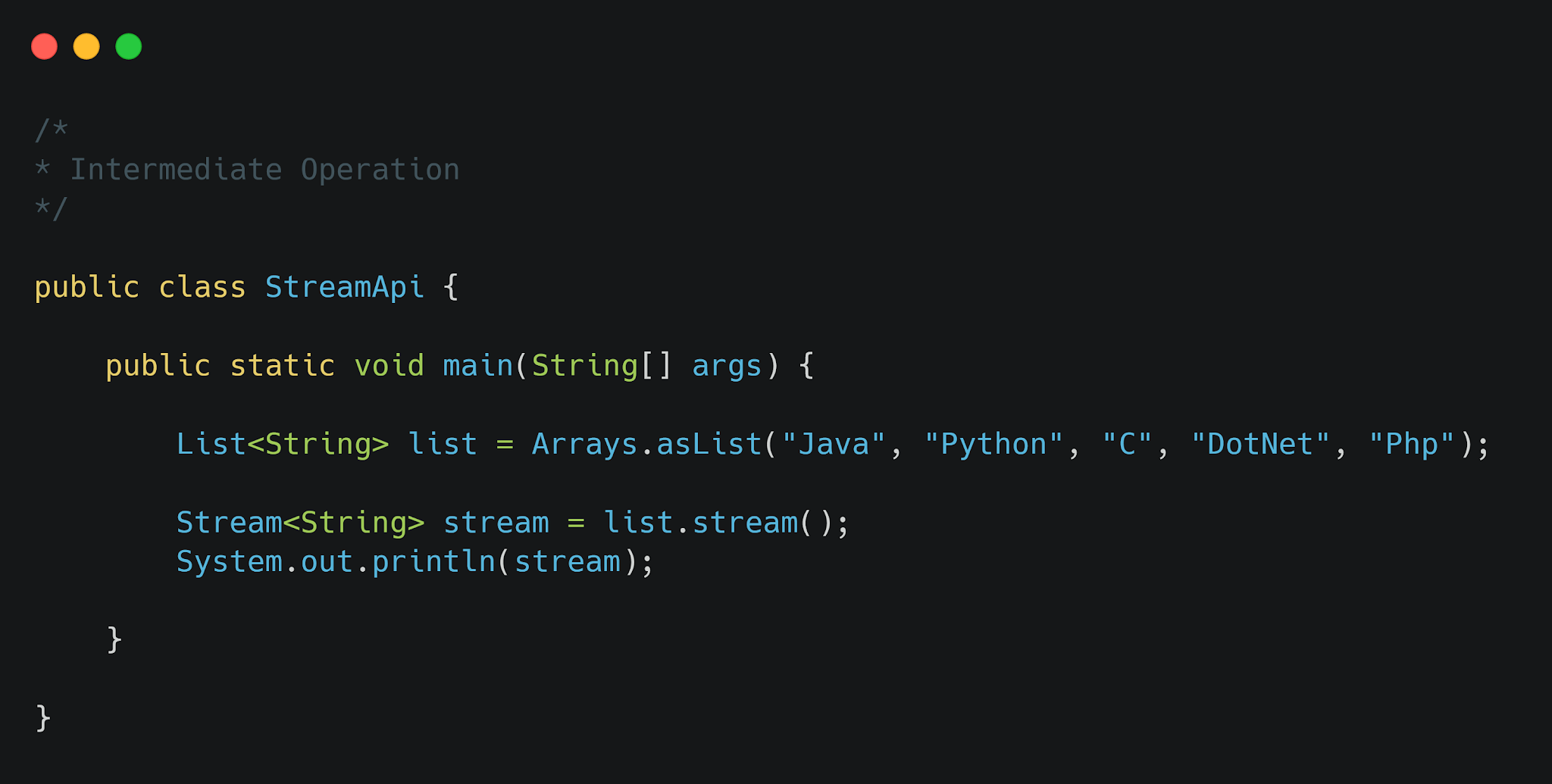 Stream Operations Intermediate And Terminal Stream Tutorial