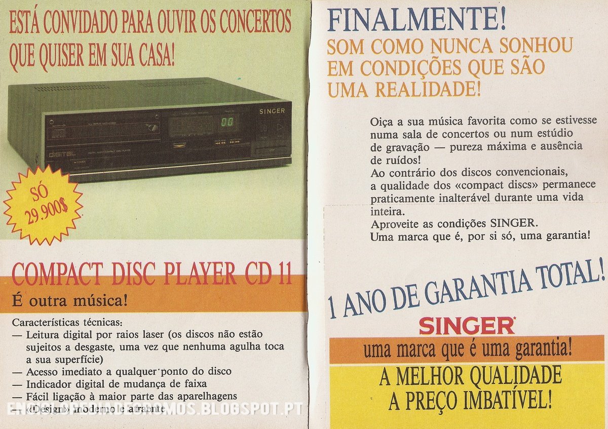 Enciclopédia de Cromos: Compact Disc Player Singer CD 11 (1988)