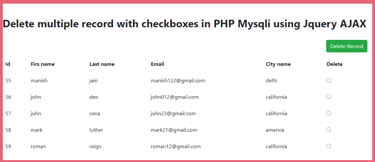 Delete Multiple Record With Checkboxes In PHP Mysqli Using Jquery AJAX delete-multiple-record-with-checkboxes-in-php-mysqli-using-jquery-ajax