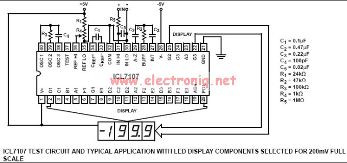 Circuits Apmilifier: ICL7106 and ICL7106 based digital voltmeter circuit