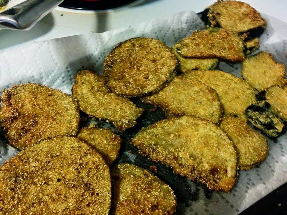 Smoke Salt and Fire: Deep fried eggplant in tahini sauce