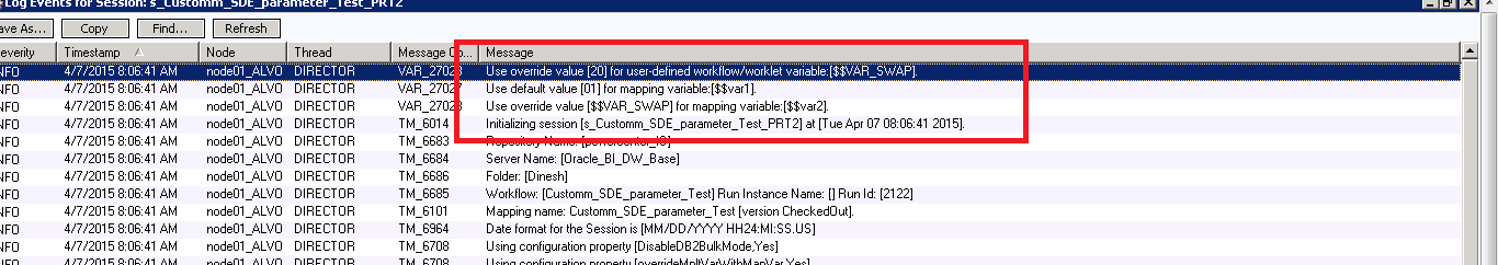 Oracle Bi And Dw Obiee Blog Workflow Pass Mapping Parameter Between Sessions